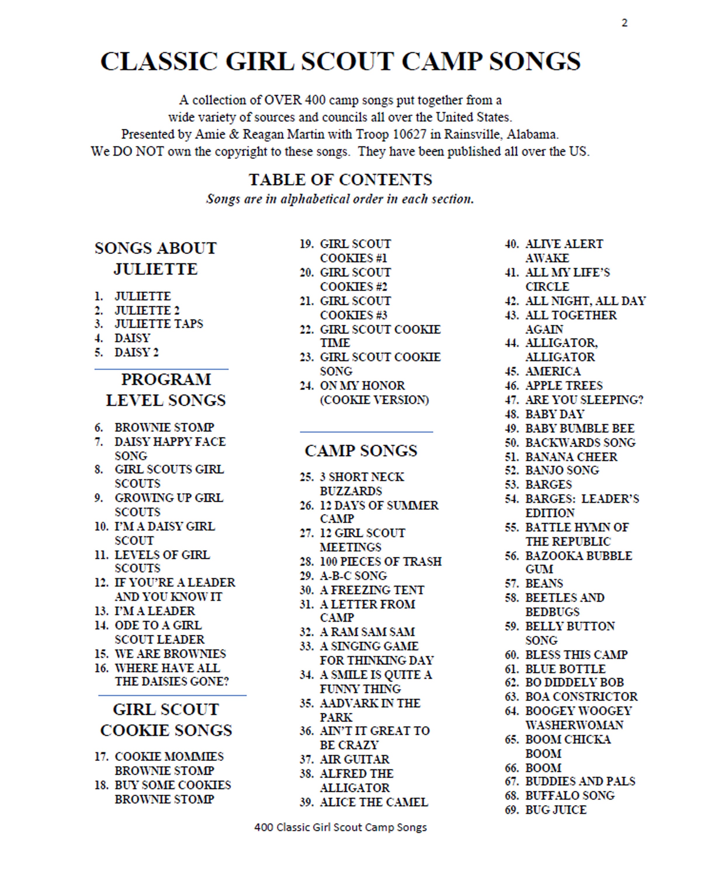 Girl Scout Song Bookdigital Download 400 Songs Girl Scout Leader Girl ...