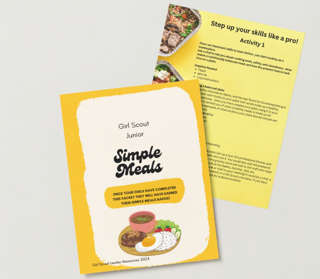 Girl Scout Junior Simple Meals Badge Meeting Plan Junior Girl Scout ...