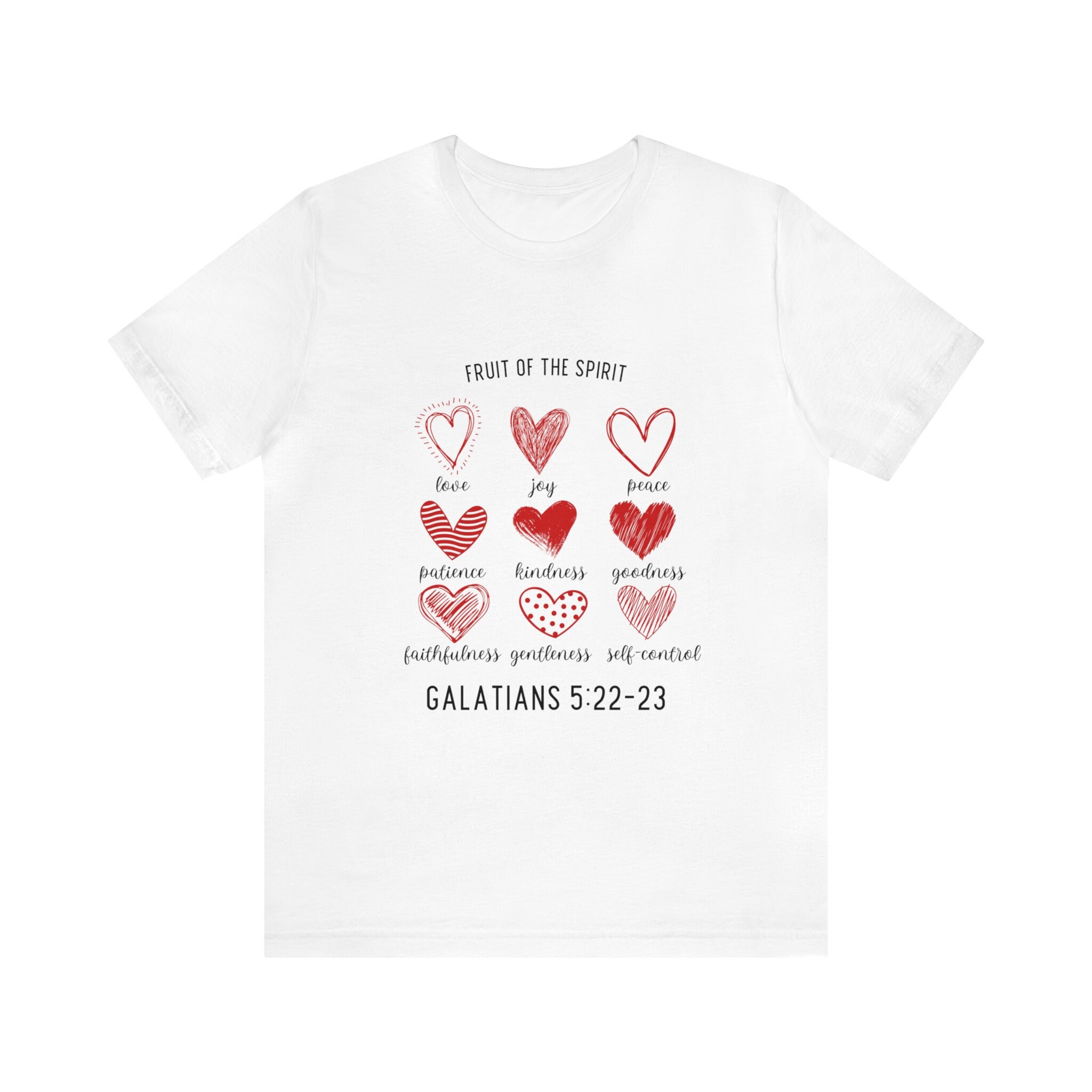 Fruit of the Spirit T-shirt | Love Virtues Hearts Tee - Etsy