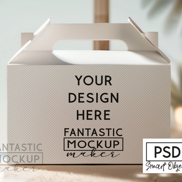 Gable Box Favor Mockup - Etsy