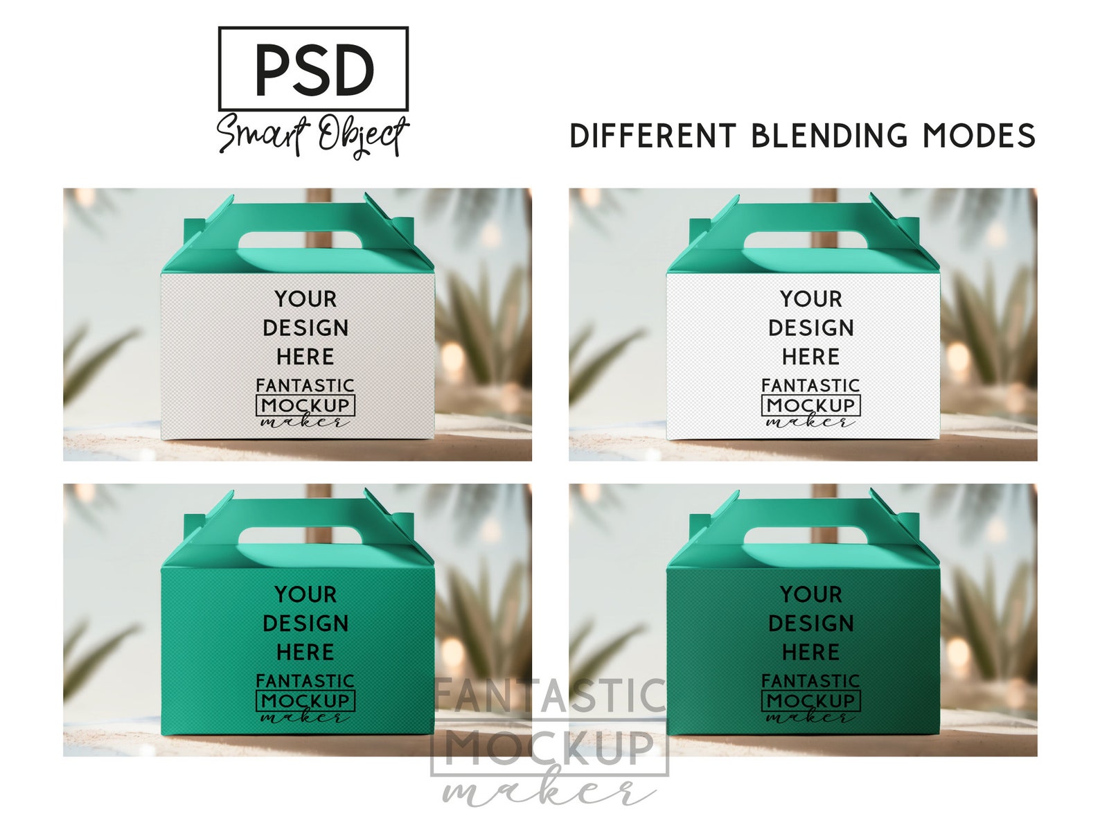 Gable Box Mockup, PSD Mock-up, Coastal Design Style, Mockup Smart ...