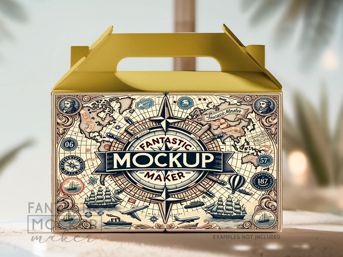 Gable Box Mockup, PSD Mock-up, Coastal Design Style, Mockup Smart ...