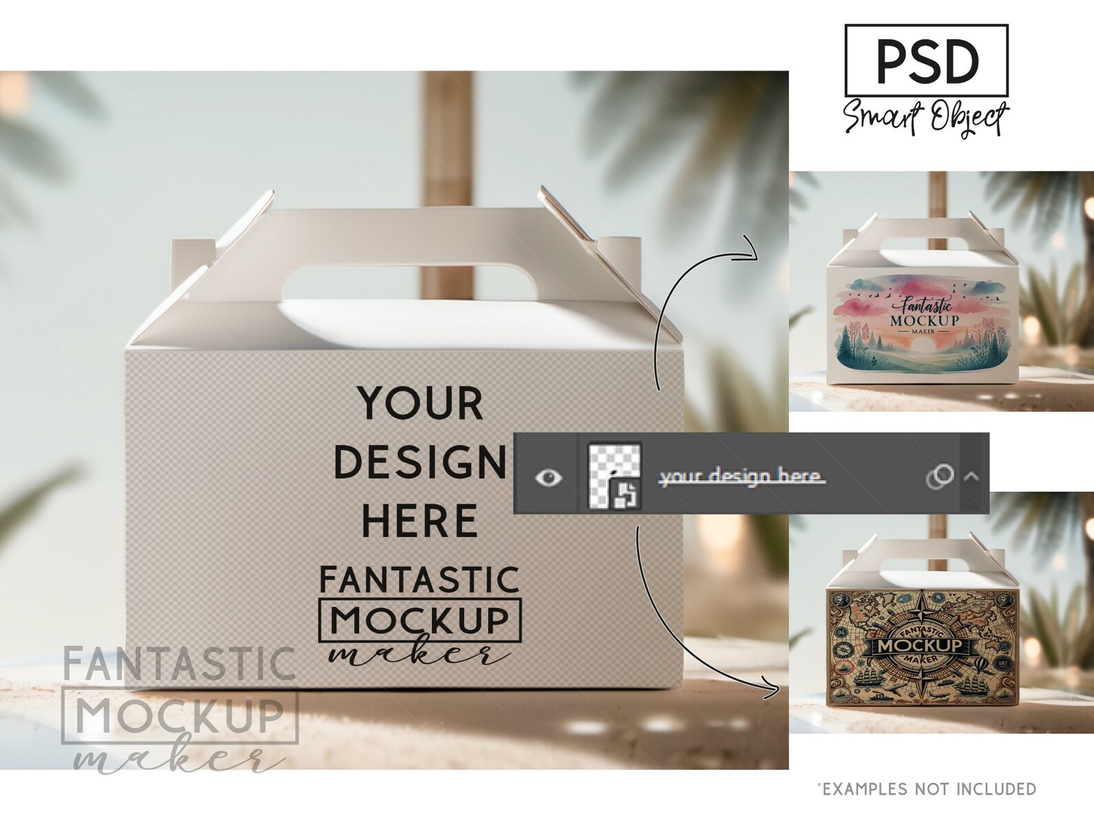 Gable Box Mockup, PSD Mock-up, Coastal Design Style, Mockup Smart ...