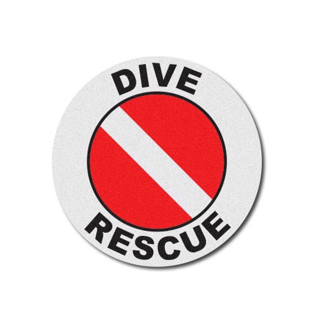 3M Scotchlite Reflective Round Helmet Front Decal - Dive Rescue - Etsy