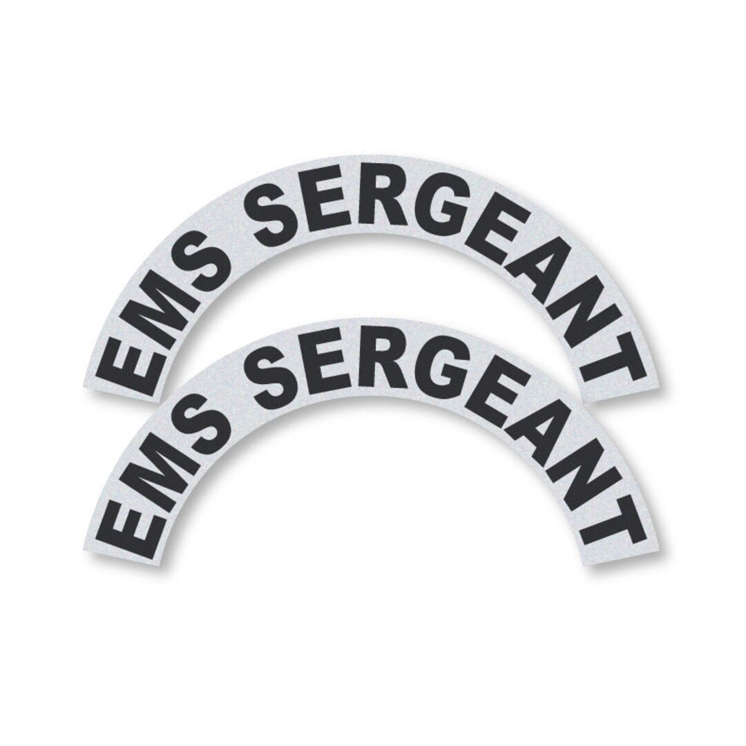 3M Reflective Fire & EMS Helmet Crescent-rocker - EMS Sergeant - Etsy