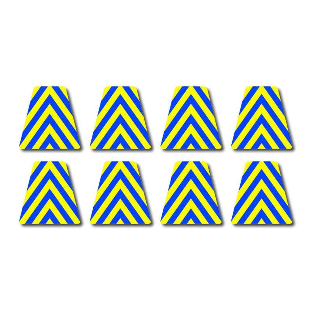 3M Reflective Firefighter Tetrahedron Set - Blue/yellow Chevrons - Etsy