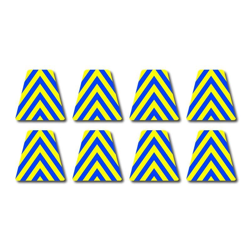 3M Reflective Firefighter Tetrahedron Set - Blue/yellow Chevrons - Etsy