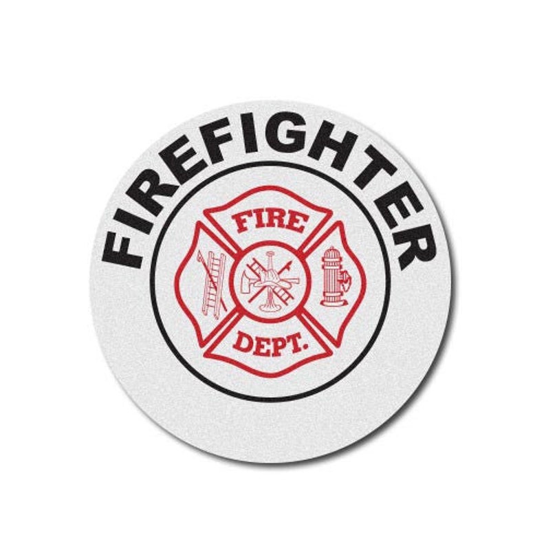 3M Scotchlite Reflective Round Helmet Front Decal - Firefighter - Etsy