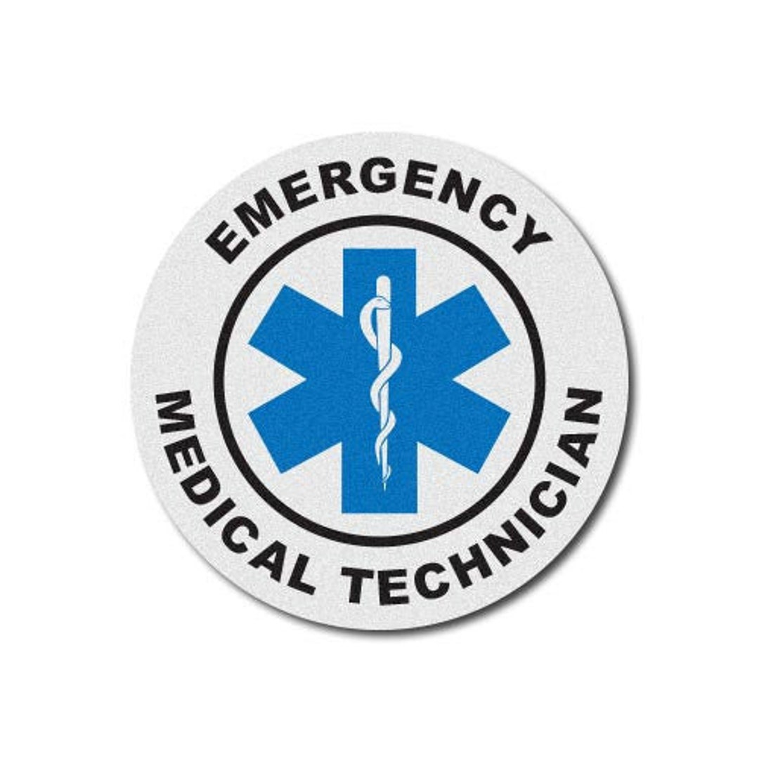 3M Scotchlite Reflective Round Helmet Front Decal - EMT - Etsy