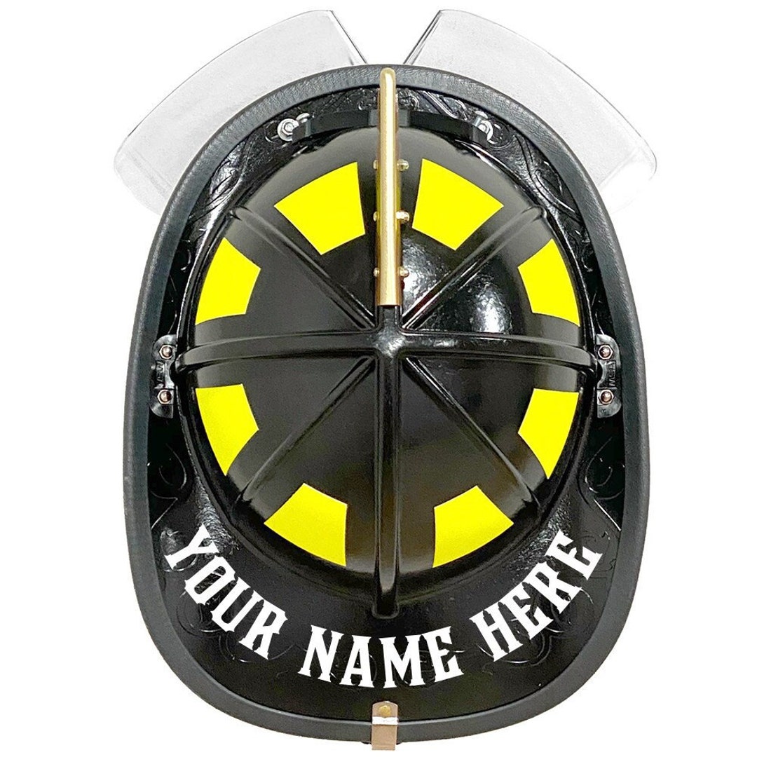 Reflective Curved Helmet Name - Firehouse Font - Etsy