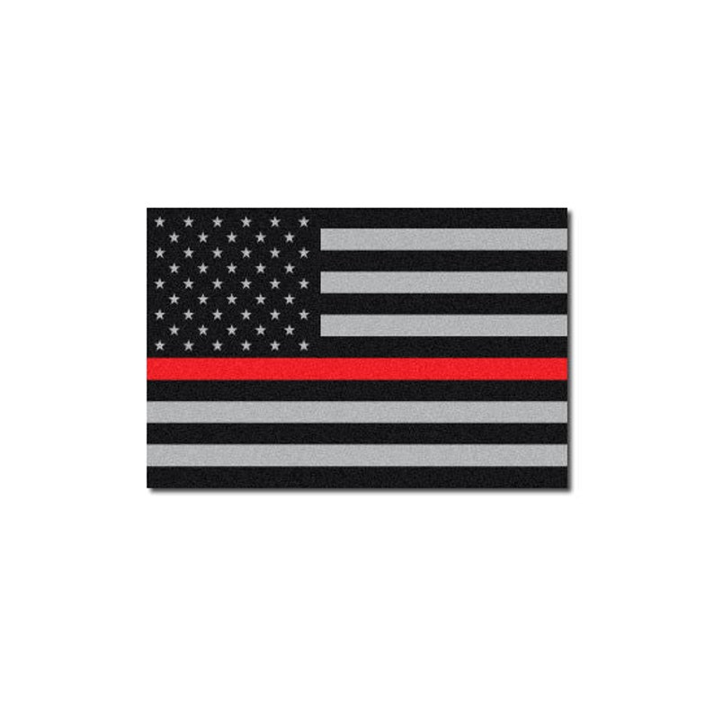 Reflective Subdued Thin Red Line American Flag Decal - Etsy