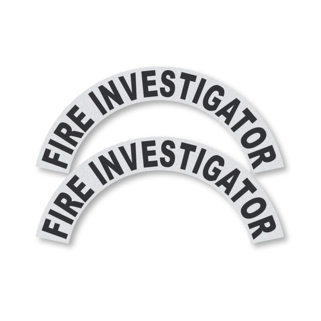 3M Reflective Fire & EMS Helmet Crescent-rocker - Fire Investigator - Etsy