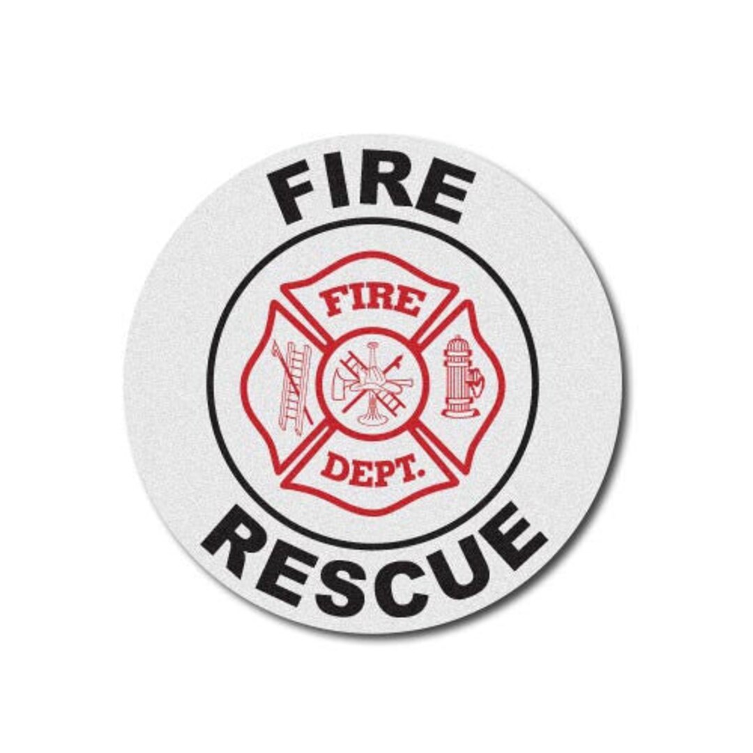 3M Scotchlite Reflective Round Helmet Front Decal - Fire Rescue - Etsy