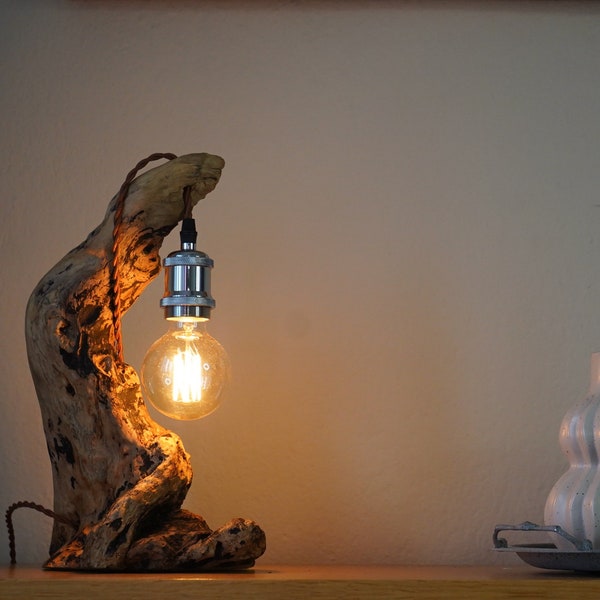 Rustic Wood Lamp - Etsy