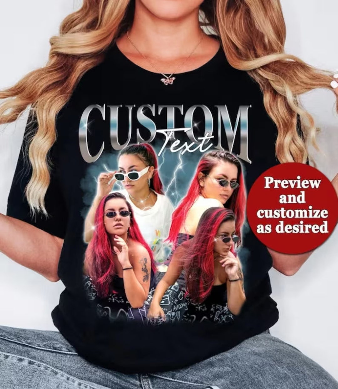 Custom Bootleg Rap Tee Custom Photo Vintage Graphic 90s - Etsy
