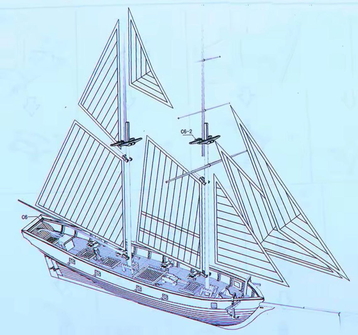 Handmade Wooden Assembling Building Kits Ship Model Wooden Sailboat ...