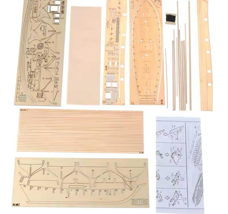 Handmade Wooden Assembling Building Kits Ship Model Wooden Sailboat ...