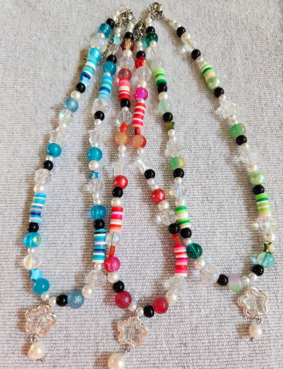 Powerpuff Girls Necklace Friendship Necklace Beaded Necklace - Etsy