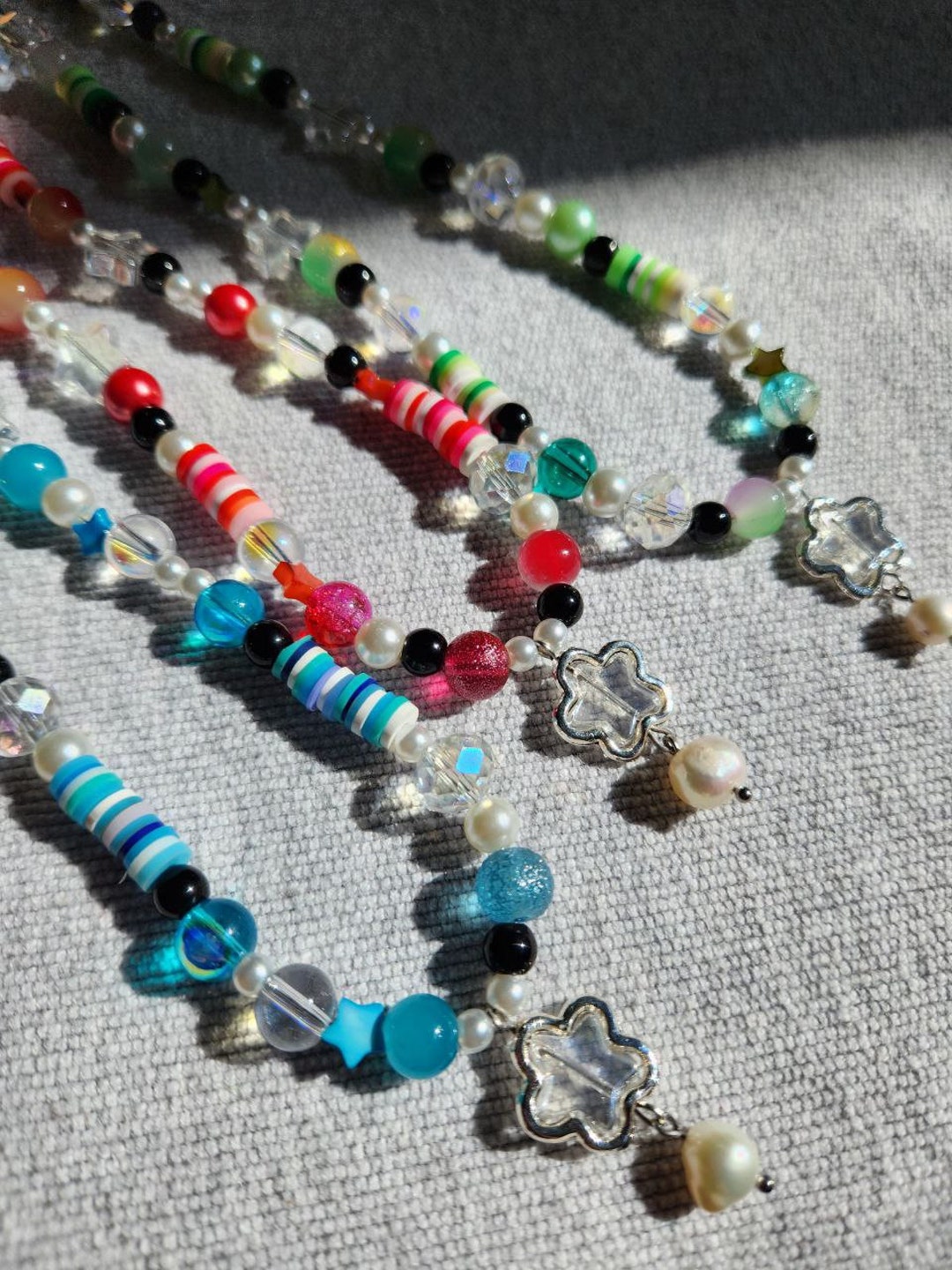 Powerpuff Girls Necklace Friendship Necklace Beaded Necklace - Etsy