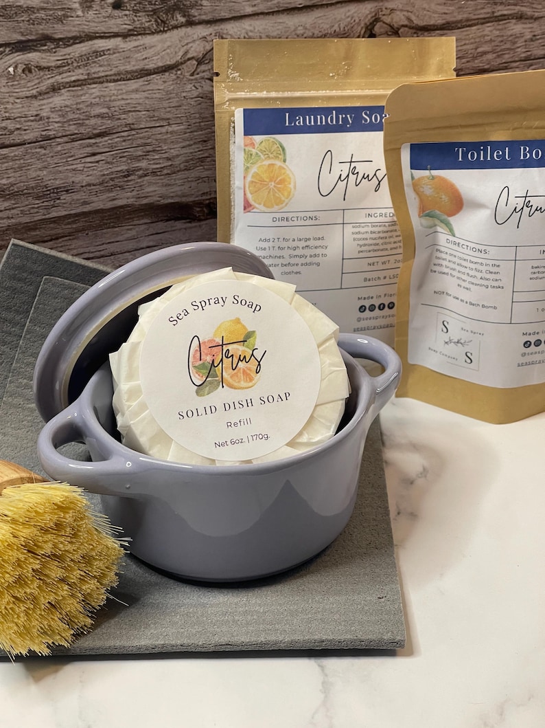 Zero Waste Starter Kit: Natural Cleaning Essentials Gift Set - Etsy