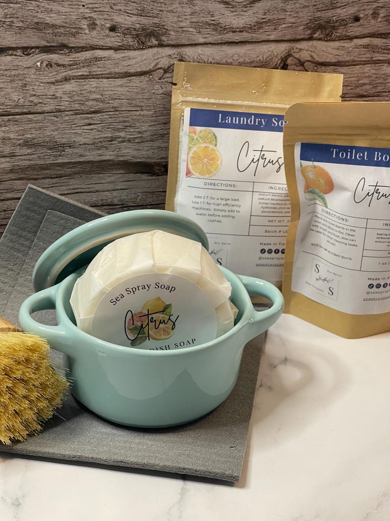 Zero Waste Starter Kit: Natural Cleaning Essentials Gift Set - Etsy