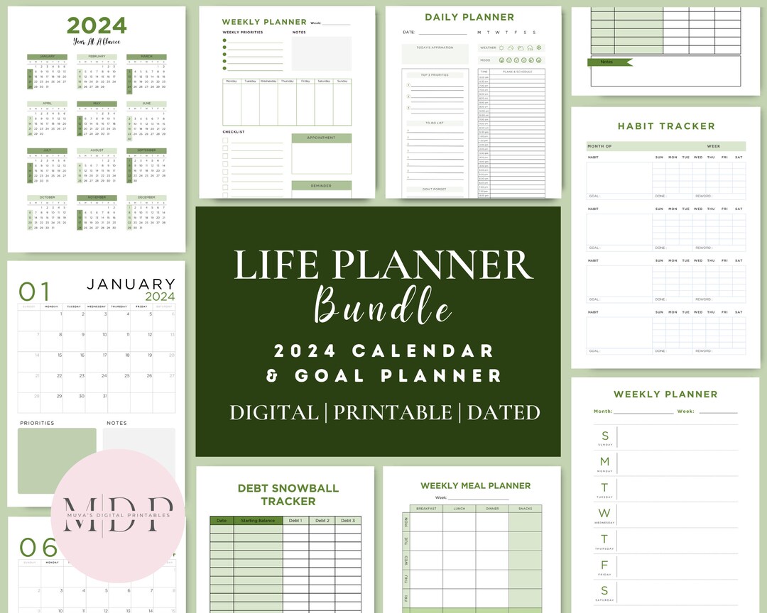 2024 Ultimate Life Planner Bundle Printable & Digital - Etsy