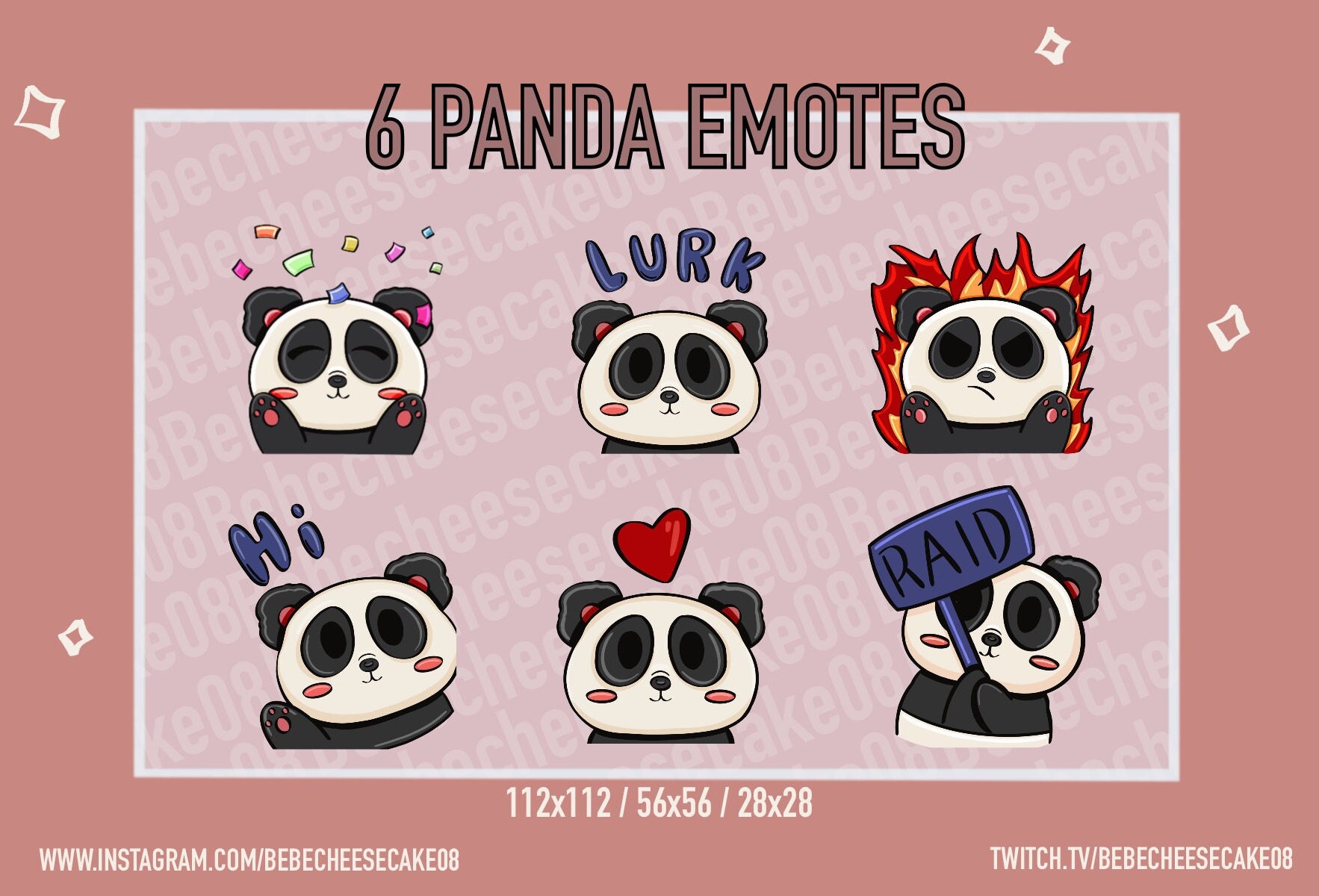Kawaii Panda Emotes - Etsy