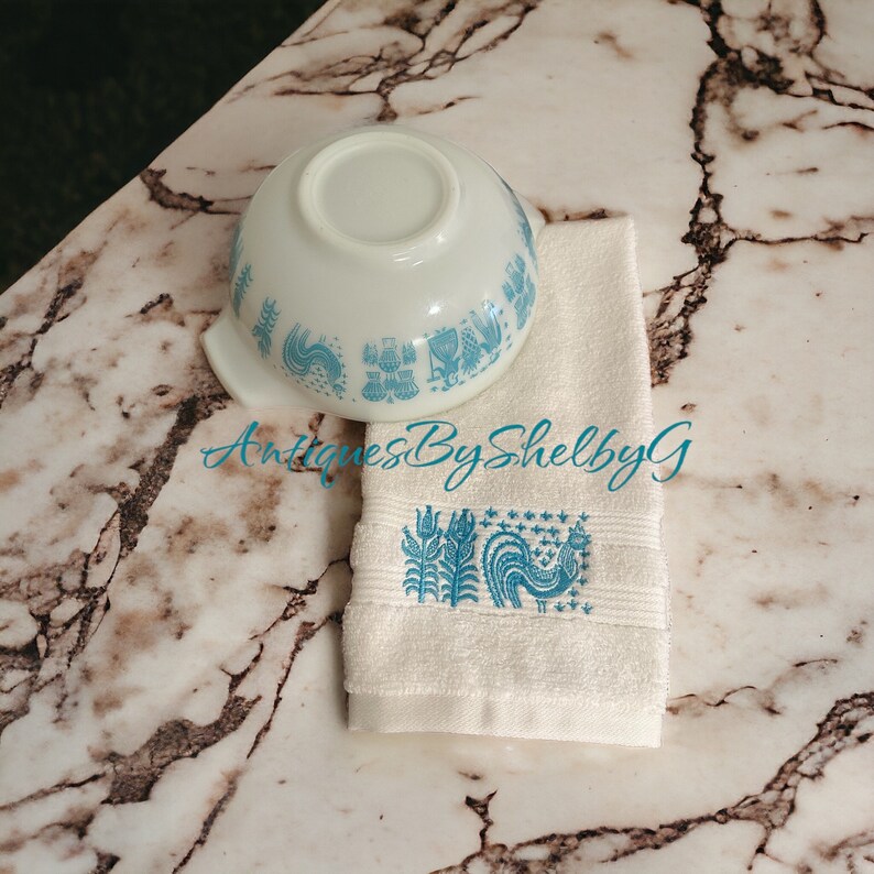 Amish Butterprint Pyrex Inspired Bathroom Hand Towel - Etsy