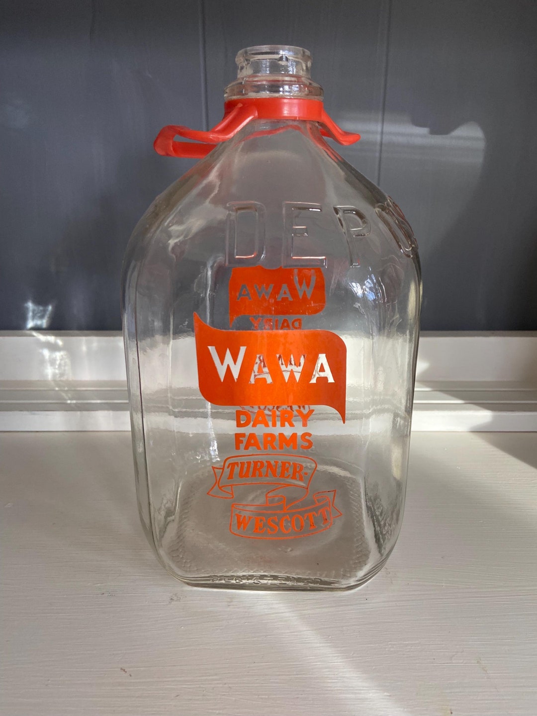 Vintage Wawa Dairy Gallon Milk Jar Classic Glass Milk Bottle - Etsy