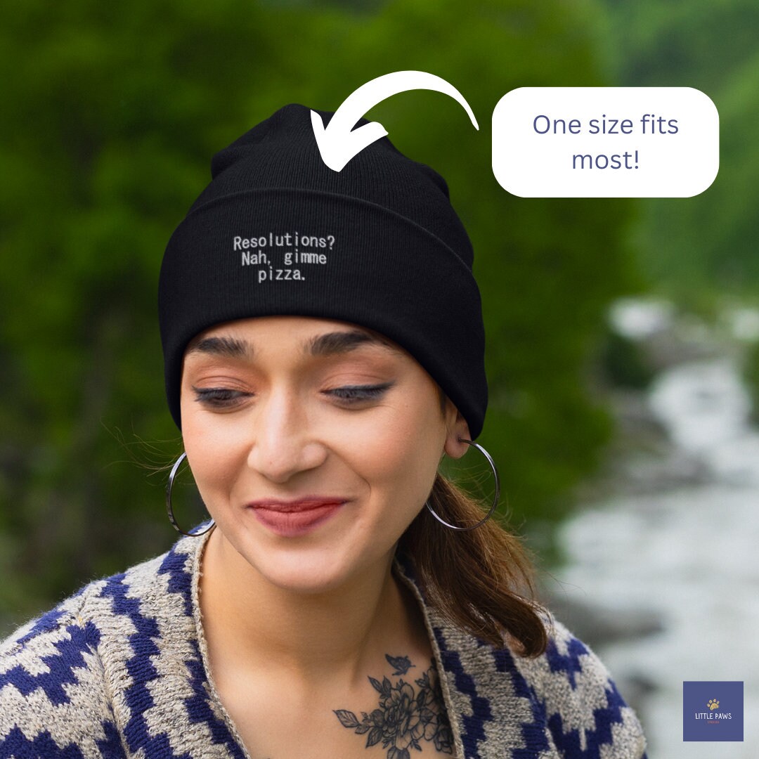 Funny New Year's Resolution Beanie Funny New Year's Gift Funny Beanie ...