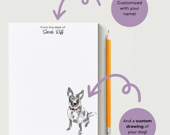 Personalized Dog Sticky Notes // Customize With Any Name // 50 Stickies ...