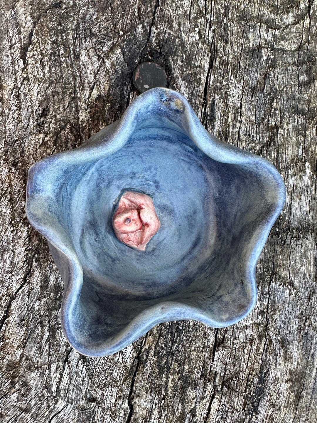 Ceramic Star Bowl: Blue Jean Glaze, Tongue Piercing, Funky Dish - Etsy