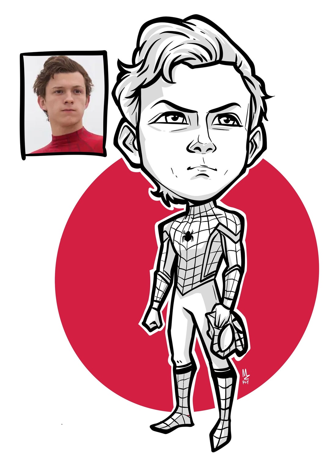 Custom B&W Line Art Caricature - Etsy