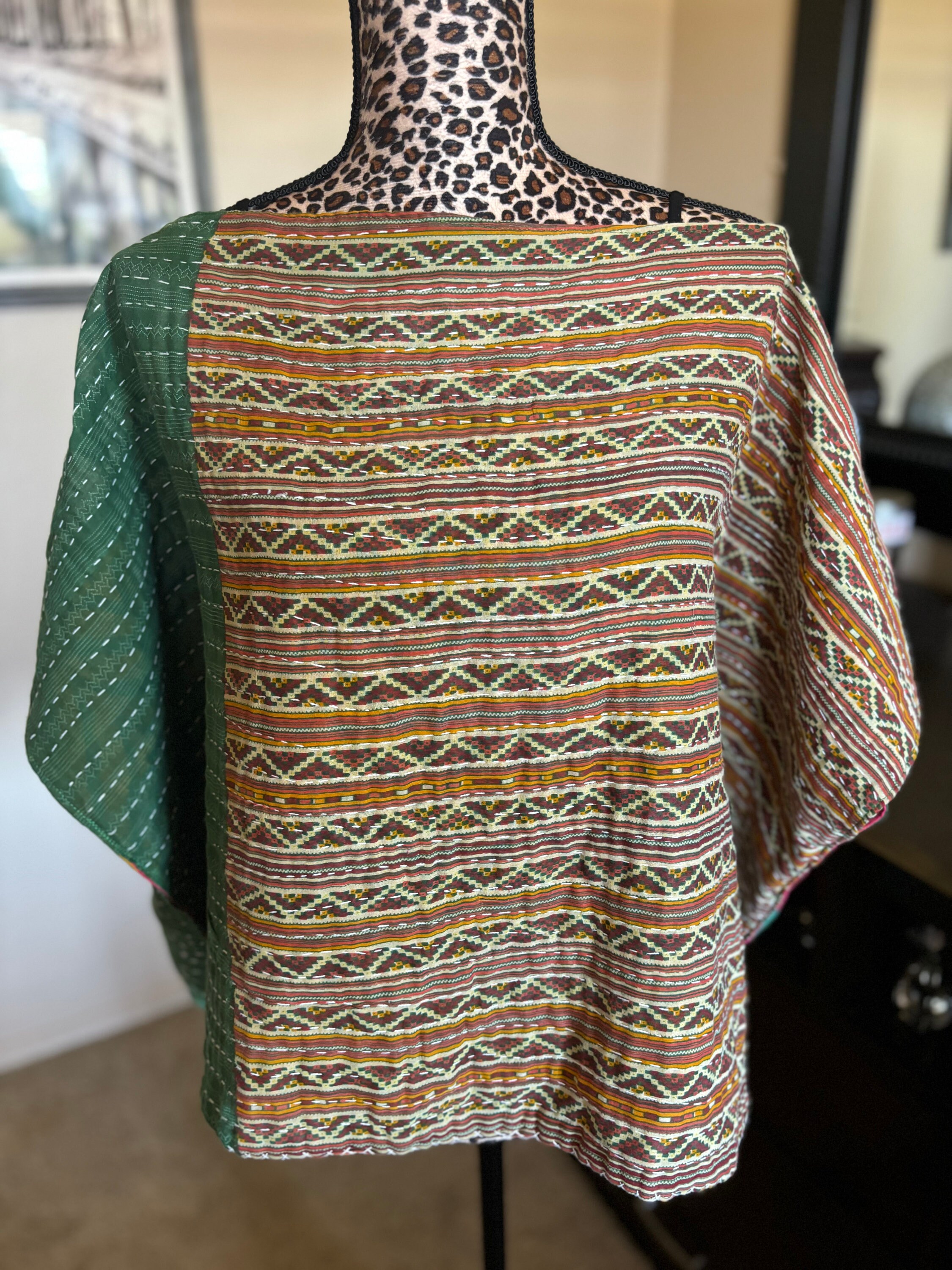 Four Way Kantha Poncho - Etsy