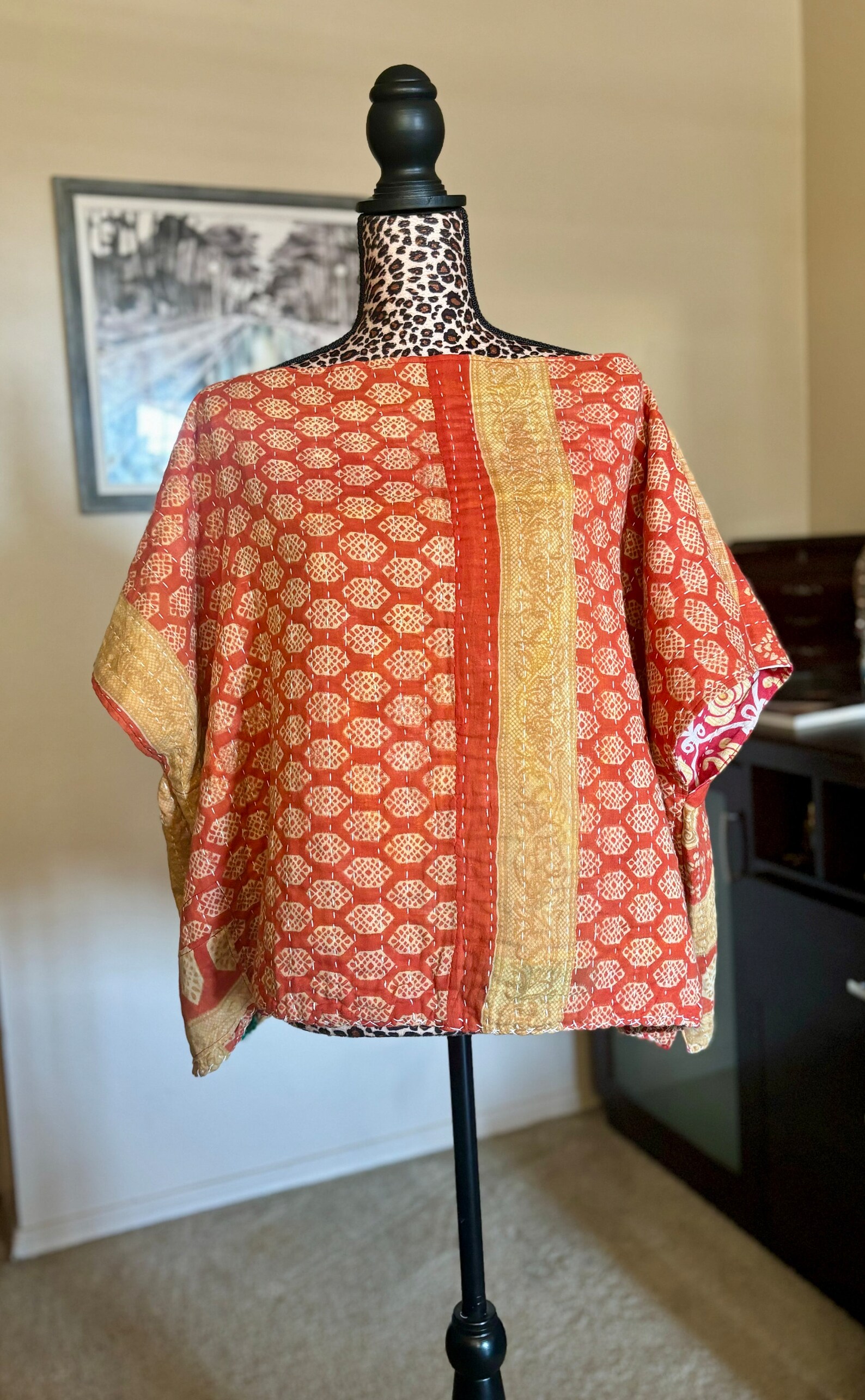 Four Way Kantha Poncho - Etsy