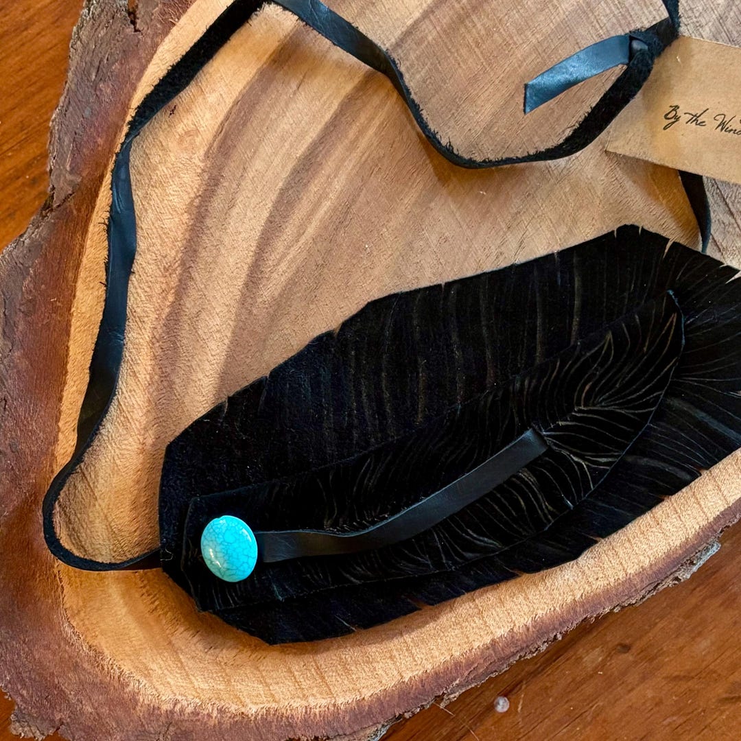 Black Starling Double Leather Band - Etsy