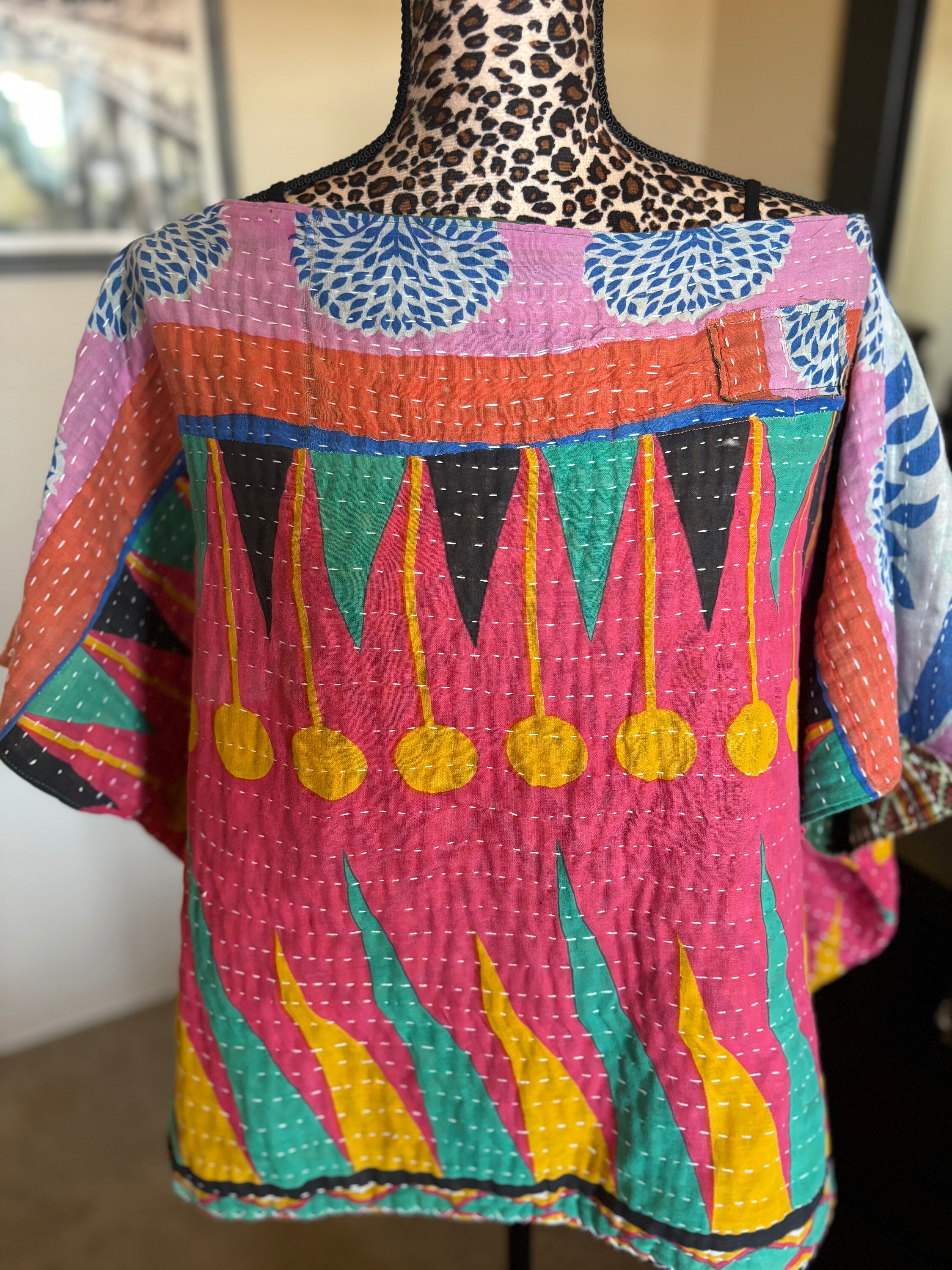 Four Way Kantha Poncho - Etsy