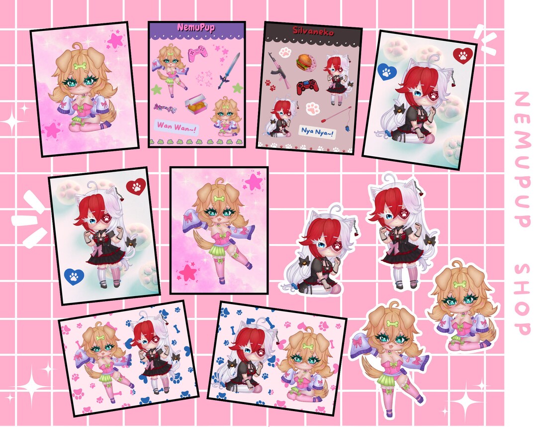 Cute Vtuber Besties Set 20% off With Freebie Mini Sticker Mystery Baggy ...