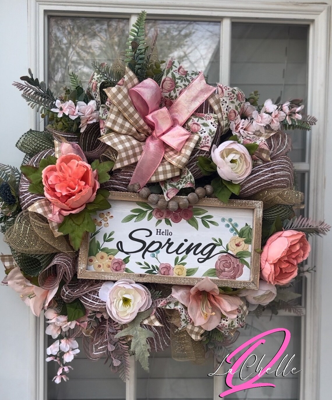 Spring Time Wreath, Spring Door Decor, Spring Wreath Decor, Floral ...