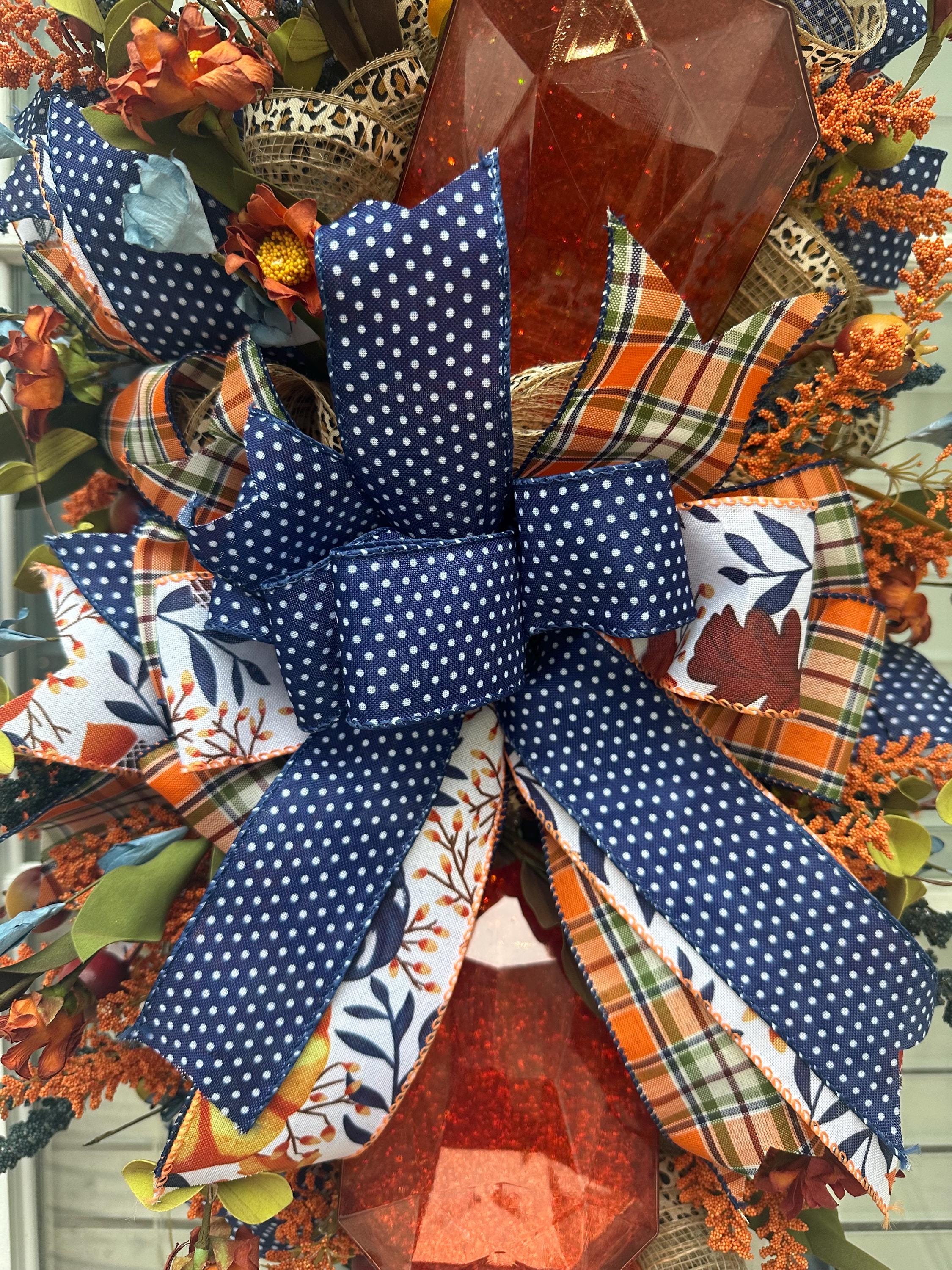 Fall Swag, Jewel Swag Wreath, Glam Door Decor, Autumn Swag, Fall Decor ...