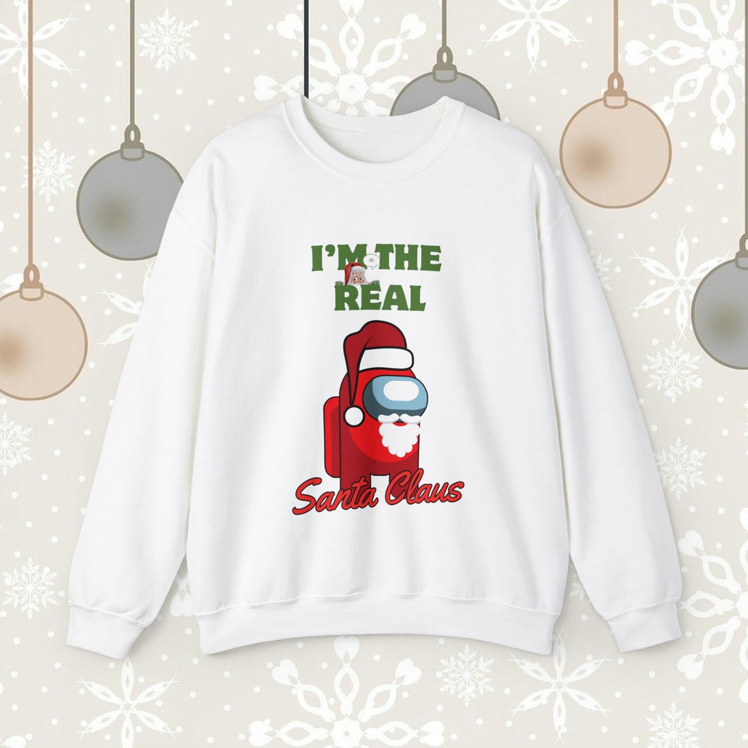 Santa Among Us Sweater Sus Sweater Meme Christmas Sweatshirt Gamming ...