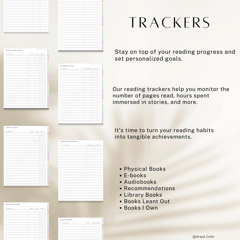 Digital Reading Journal Goodnotes Portrait Reading Journal Reading ...