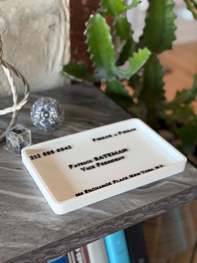 American Psycho Inspired Business Card Tray – Minimal Hype Catch All ...