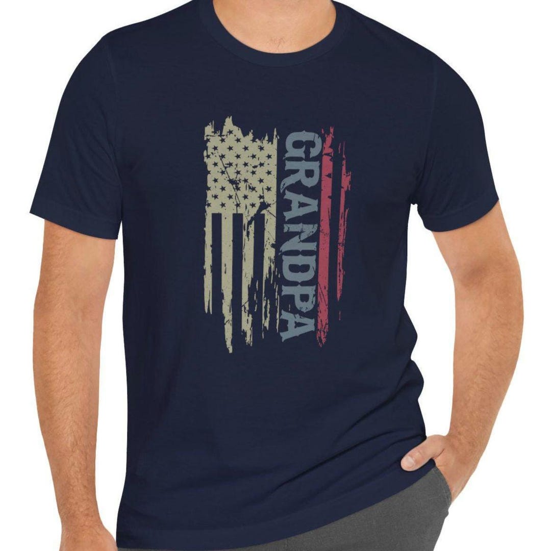 Grandpa Great Grand Dad American Flag Papa Father's Day UNISEX Tee ...