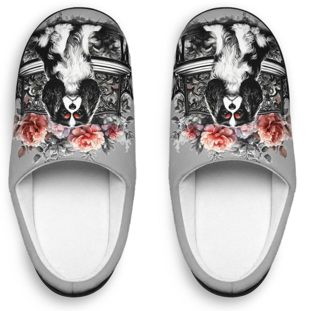 Cavalier King Charles Spaniel Tricolor Dog Puppy Women Indoor Slippers ...