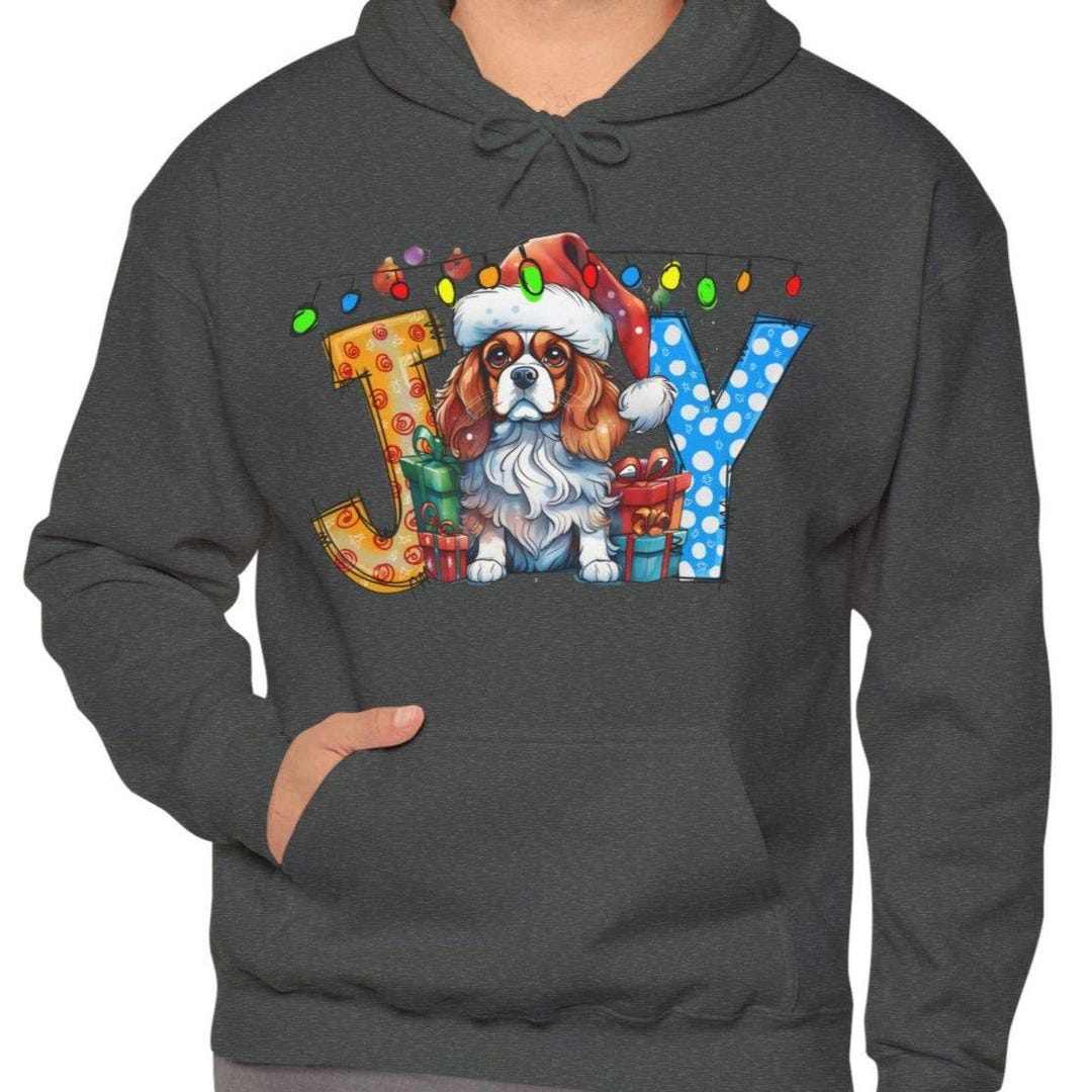 JOY Cavalier King Charles Spaniel Blenheim Unisex Heavy Blend™ Hooded ...