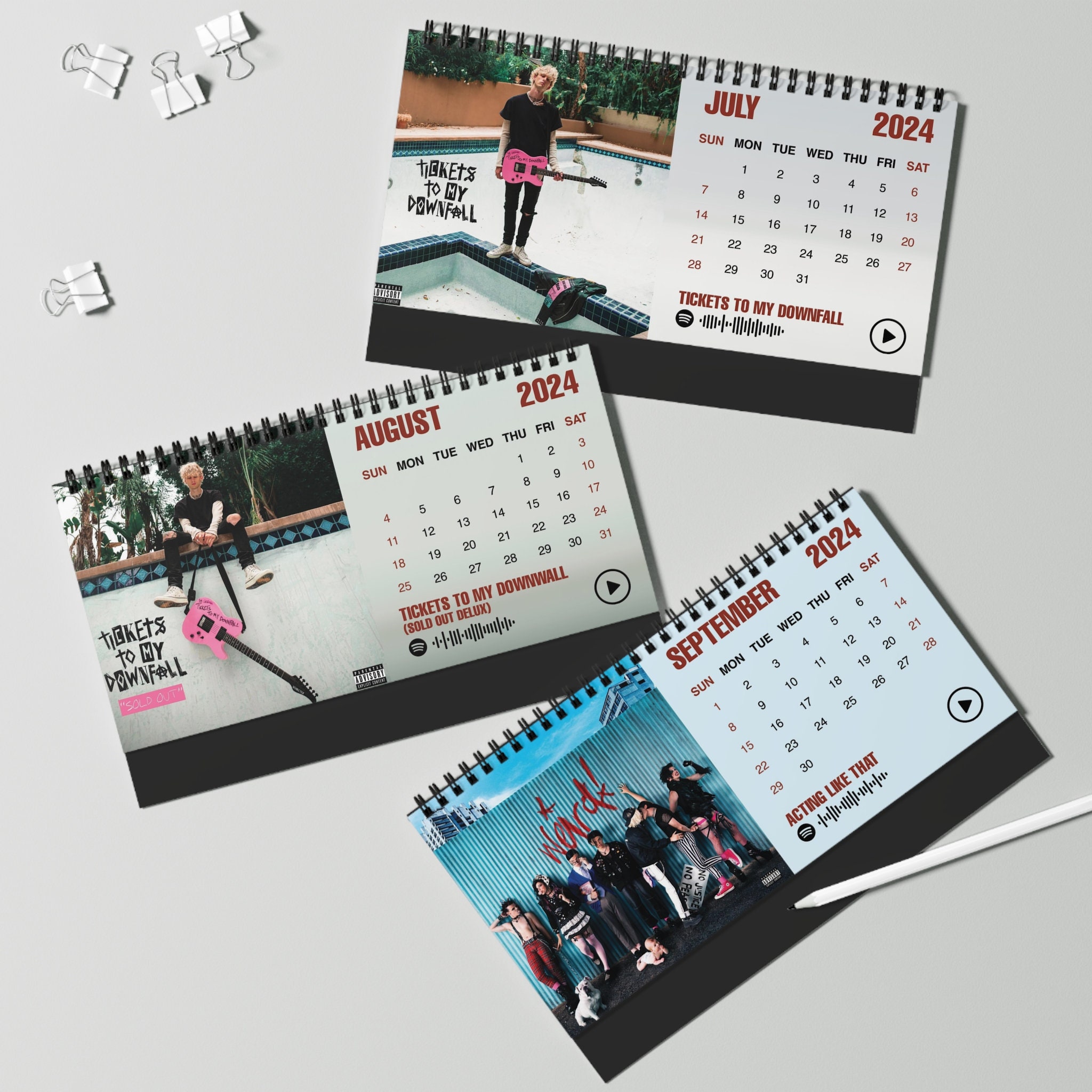 2024 Machine Gun Kelly Desk Calendar | 2024 Desk Calendar sold by Pedro ...
