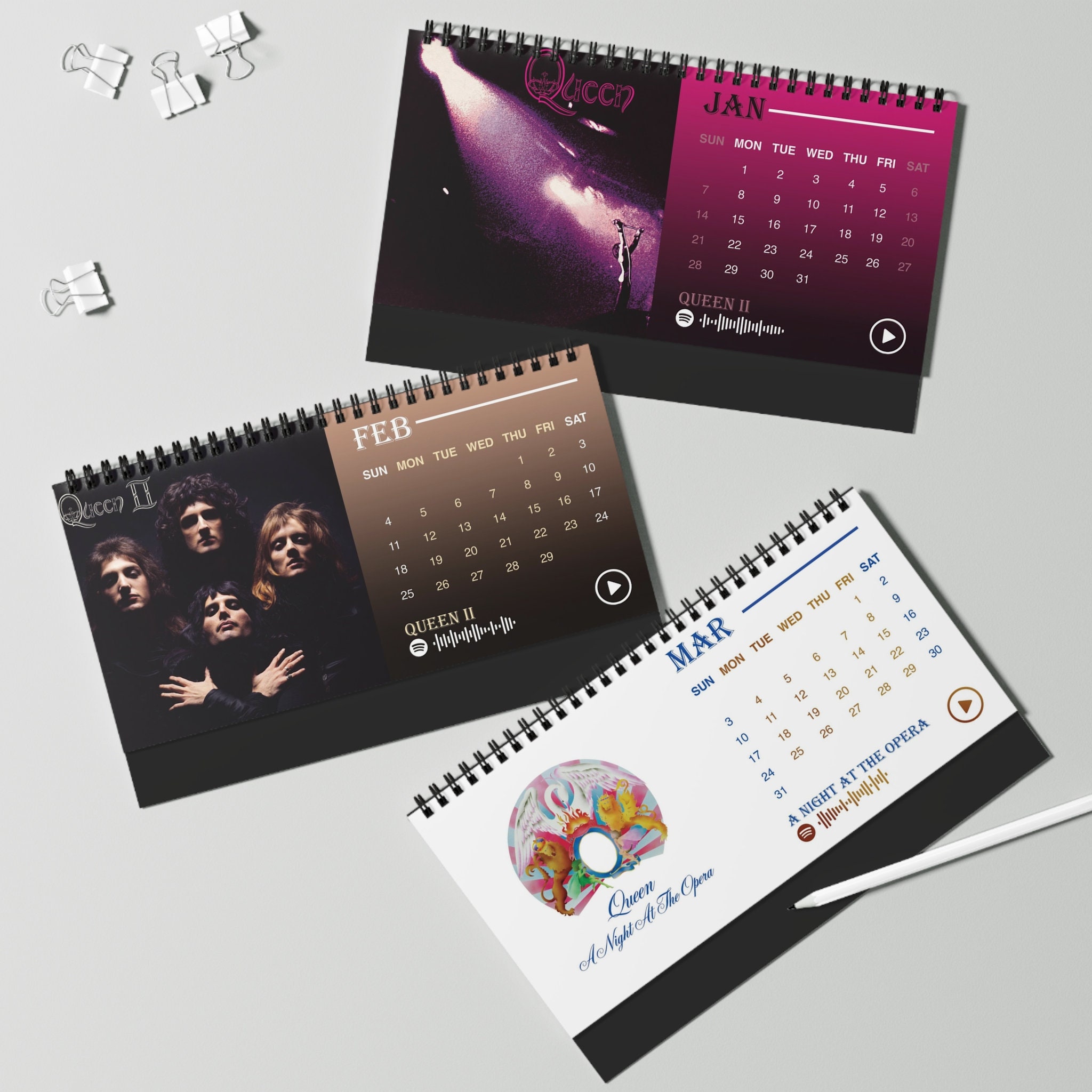 2024 Queen Desk Calendar | 2024 Desk Calendar | Queen | 2024 Calendar ...