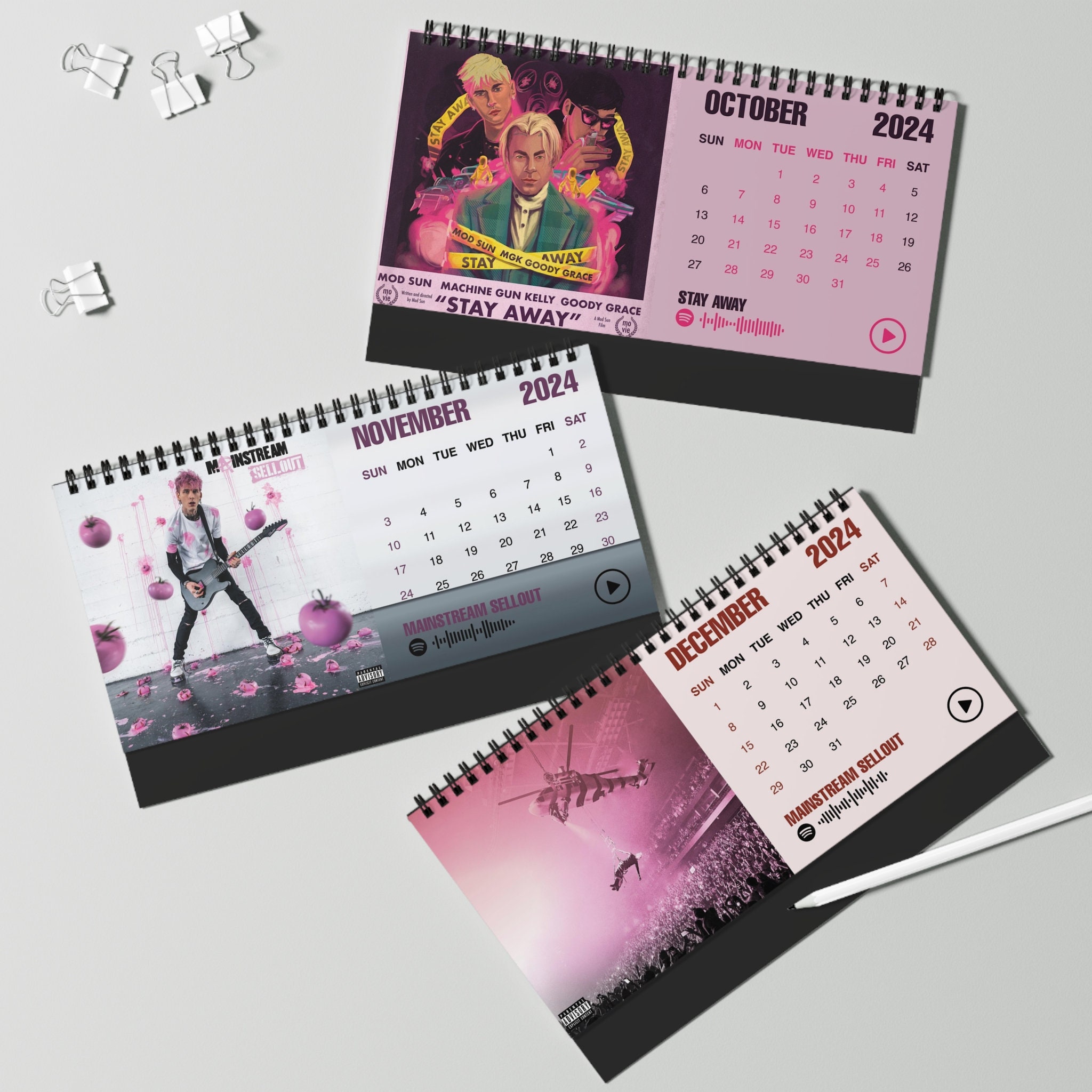 2024 Machine Gun Kelly Desk Calendar | 2024 Desk Calendar sold by Pedro ...