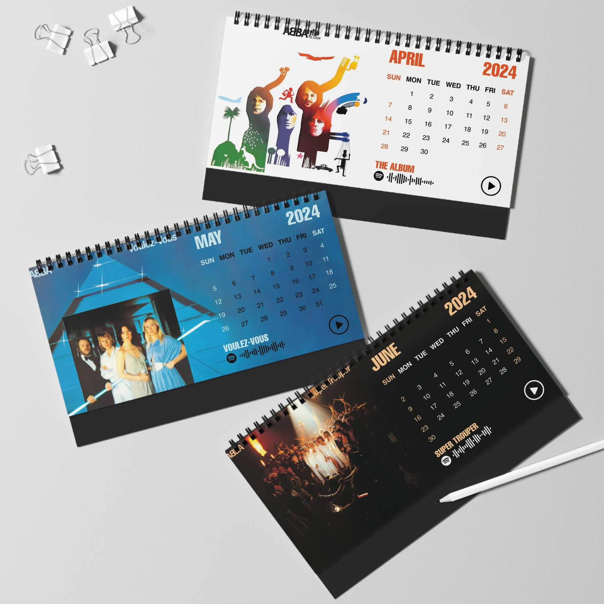2024 Album Desk Calendar | 2024 Desk Calendar sold by Self-Centered ...